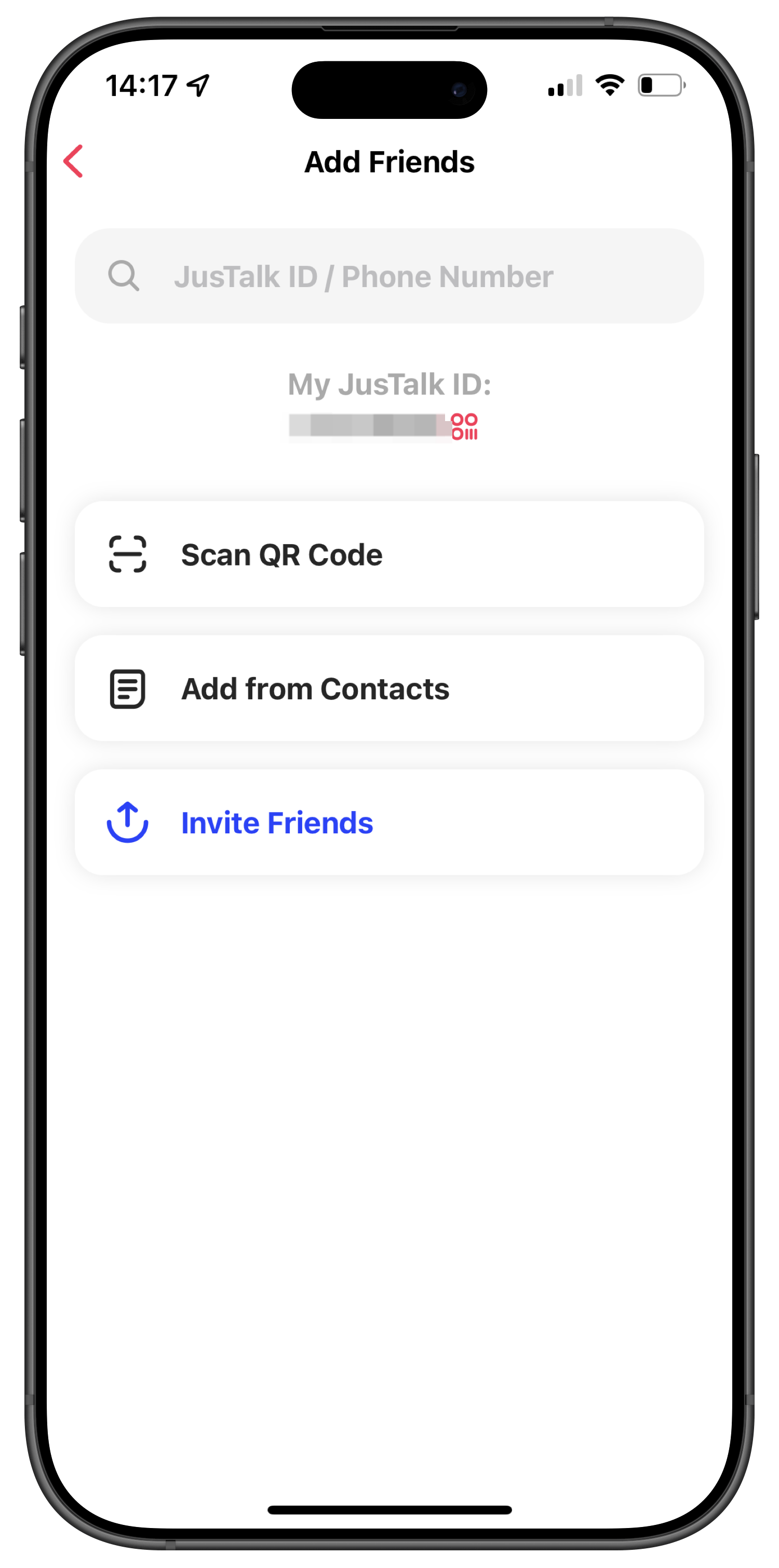 Vrienden toevoegen - JusTalk Familie