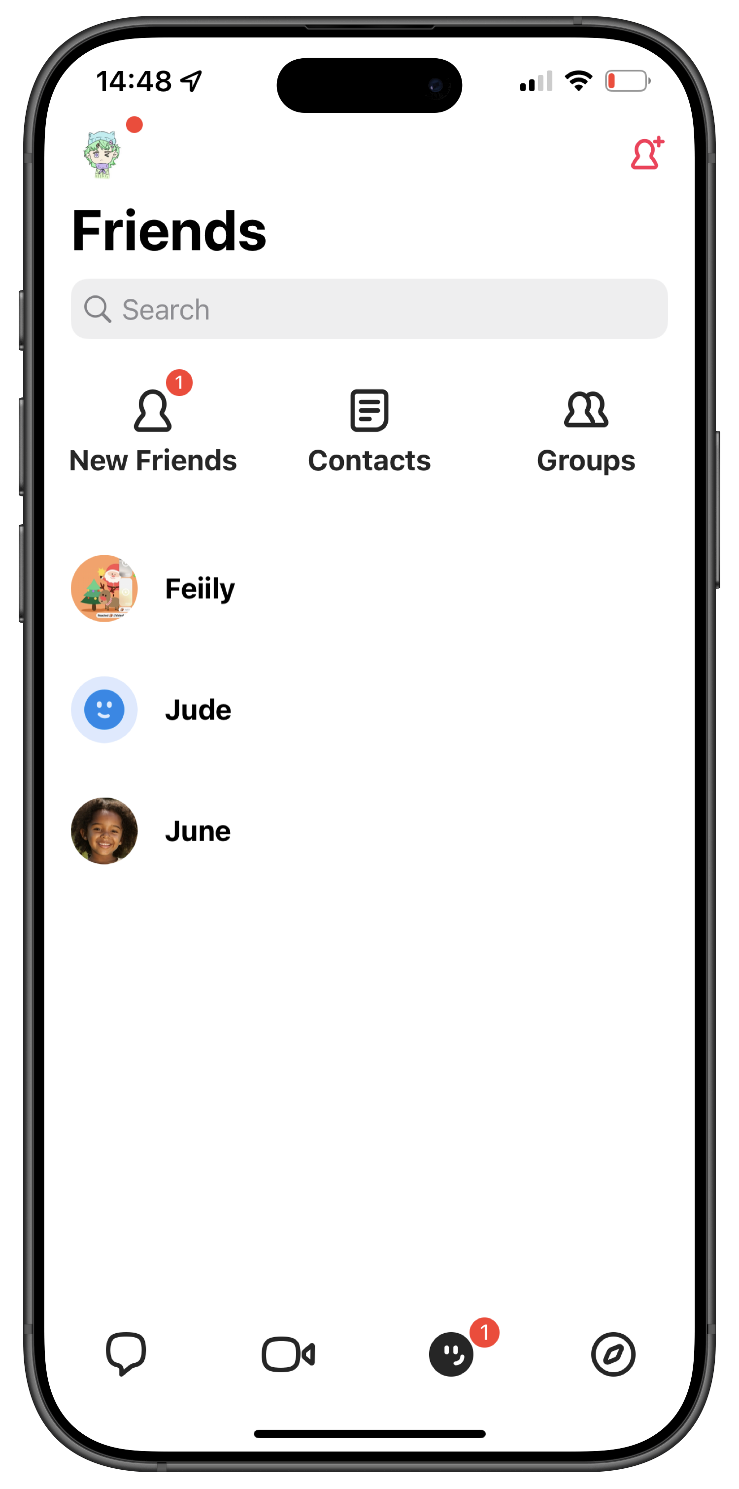 Додати друзів - Сім'я JusTalk
